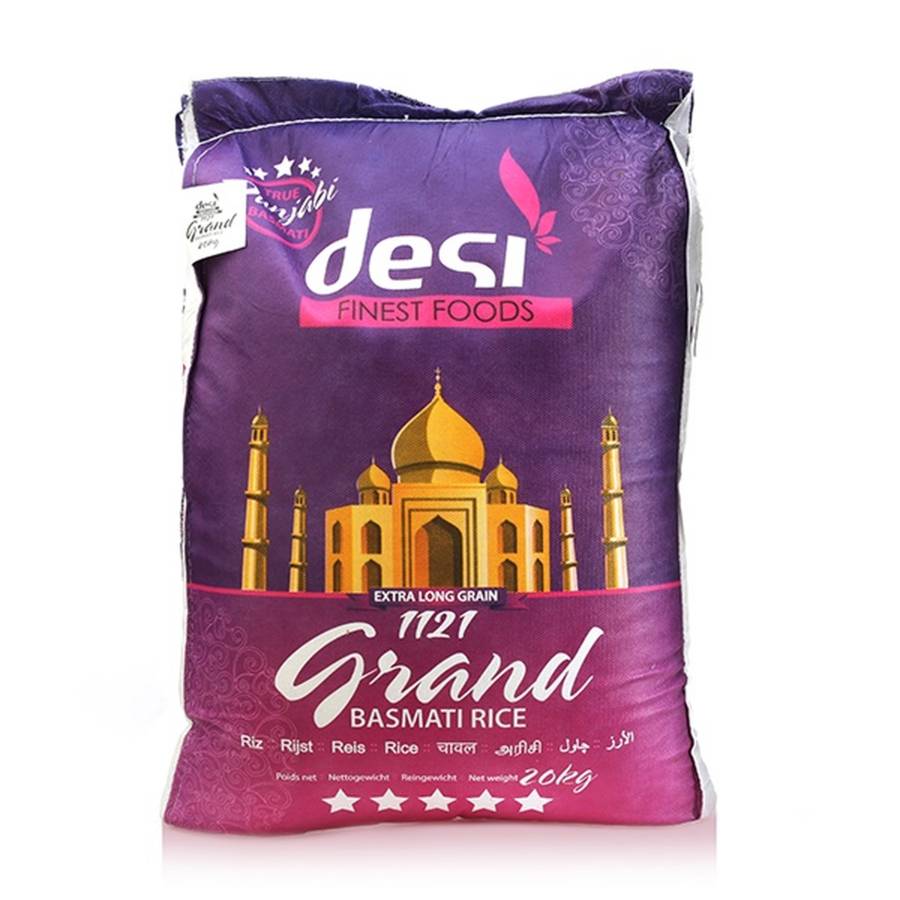 DESI BASMATI 1121 GRAND EXTRA LONG RICE 20KG - EXOTIC CITY ...